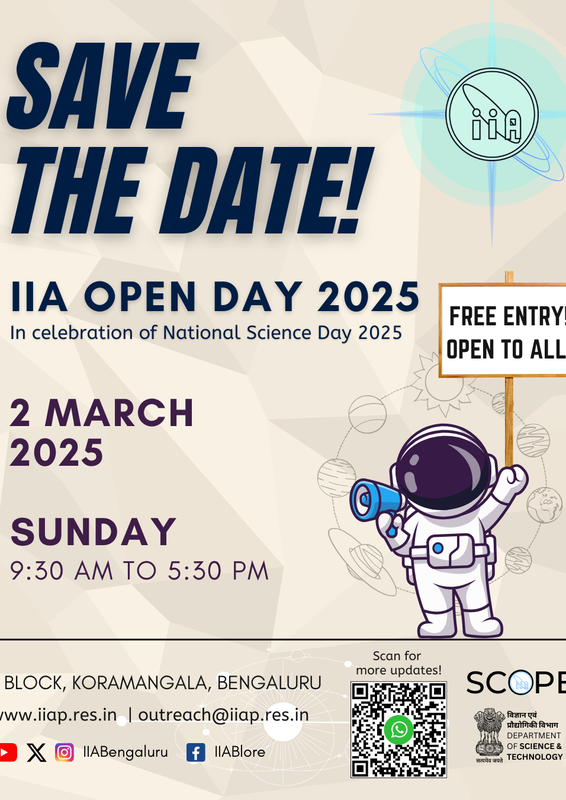 Upcoming Events - Indian Institute of Astrophysics